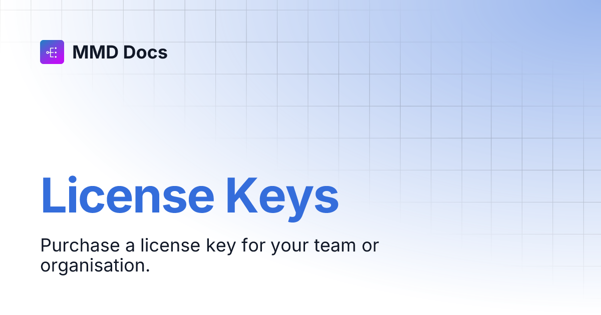 License Keys | MMD Docs