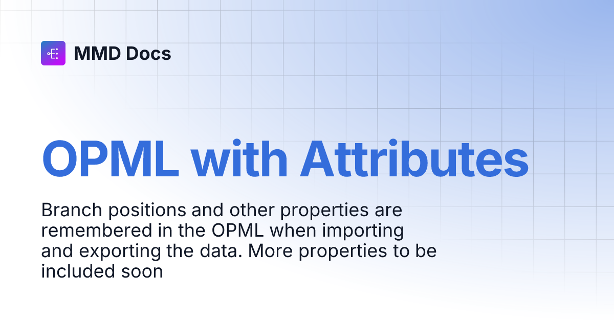 OPML with Attributes | MMD Docs